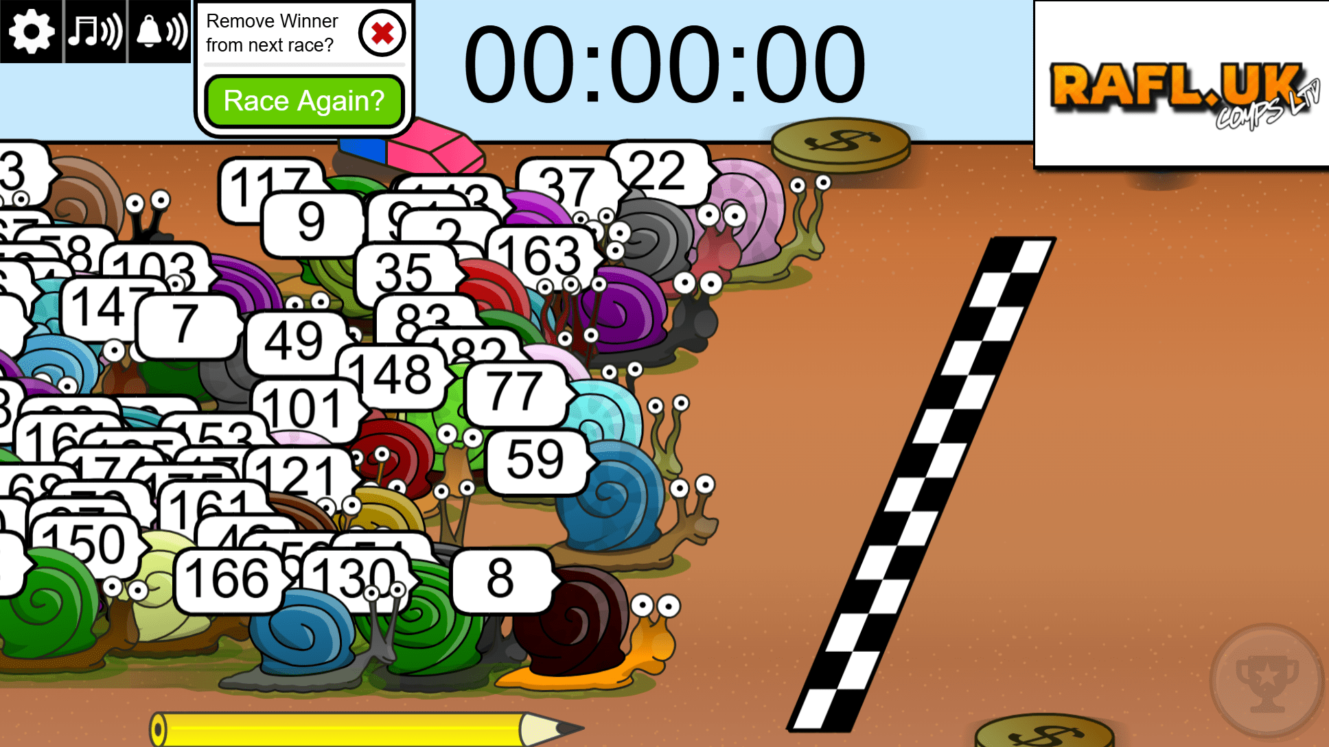 Snail Race - RAFL UK Comps
